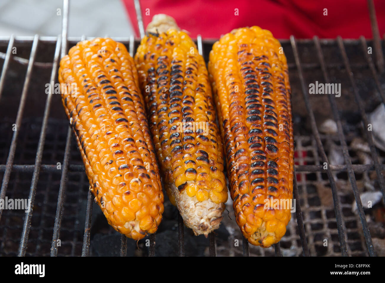 roasted corn on cobs Stock Photo - Alamy