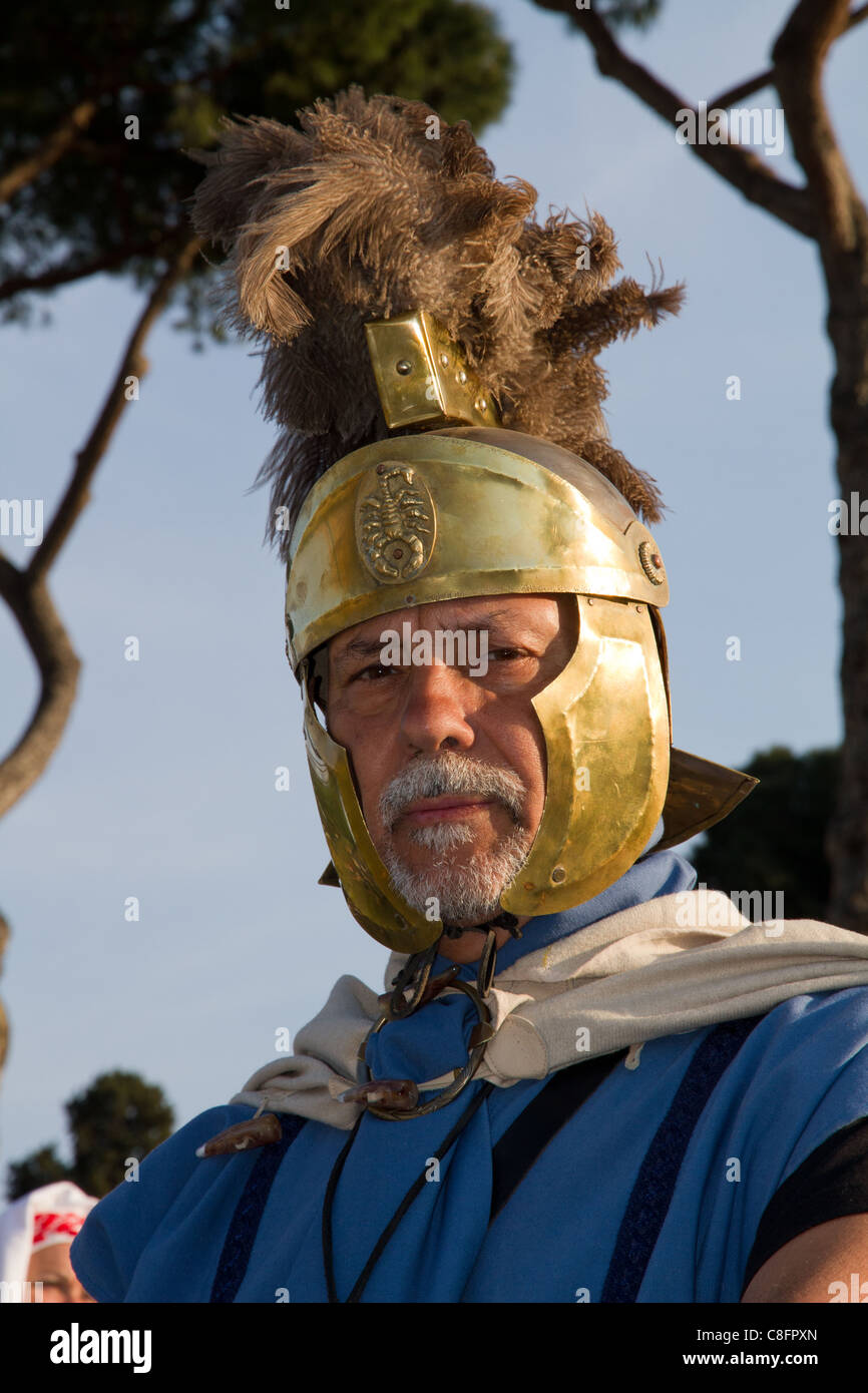 Actor dressed History-Roman re-enactors roman soldier legionary Rome ...