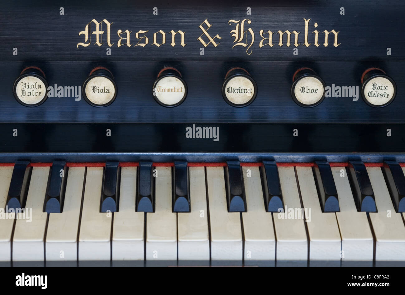 Mason & Hamlin piano, New Zealand Stock Photo - Alamy