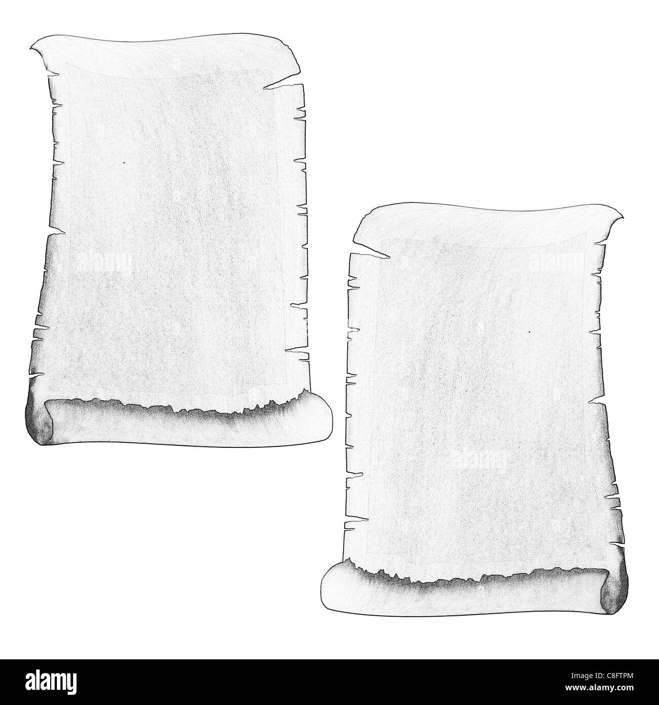 vintage antique ancient scroll Stock Photo - Alamy