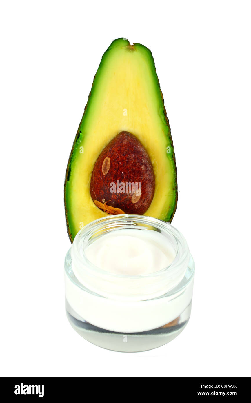 Face cream on green Cut Out Stock Images & Pictures - Alamy