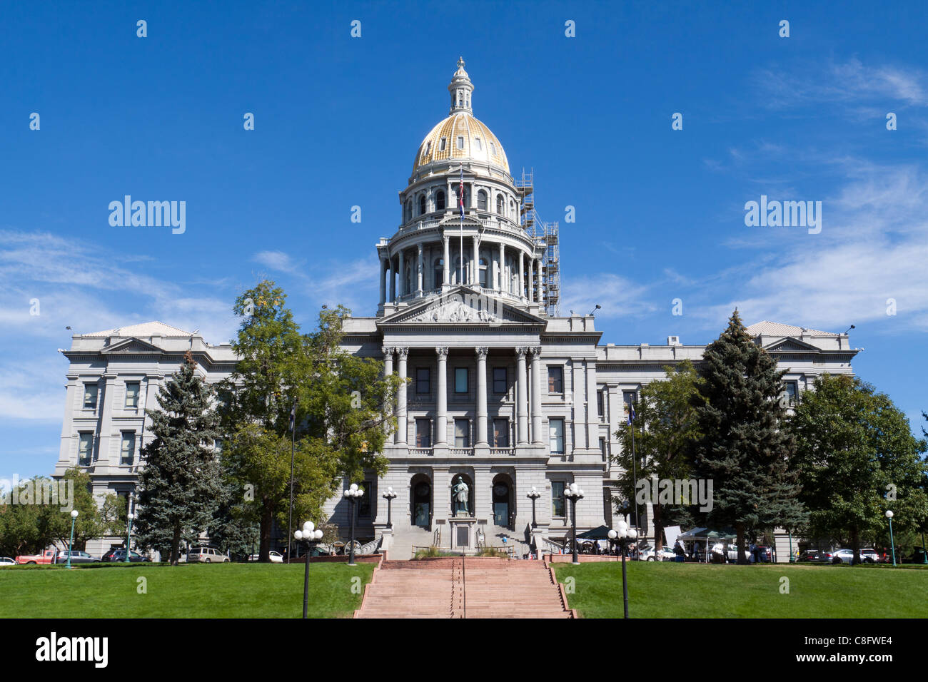 Front of Colorado capitol building or statehouse in Denver Stock Photo ...