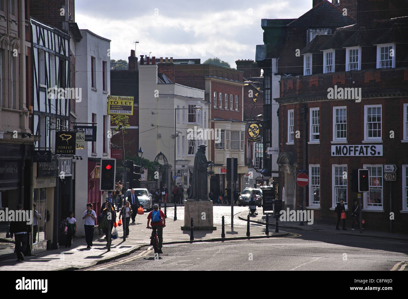 Upper High Street, Guildford, Surrey, England, United Kingdom Stock ...