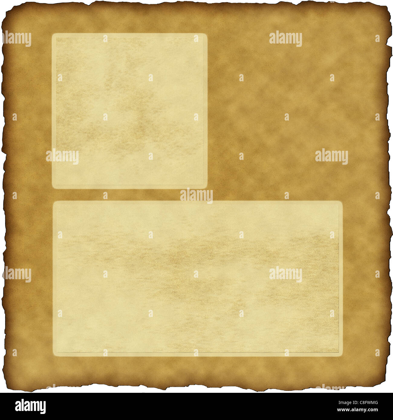 vintage scrapbook old paper with frames Stock Photo - Alamy
