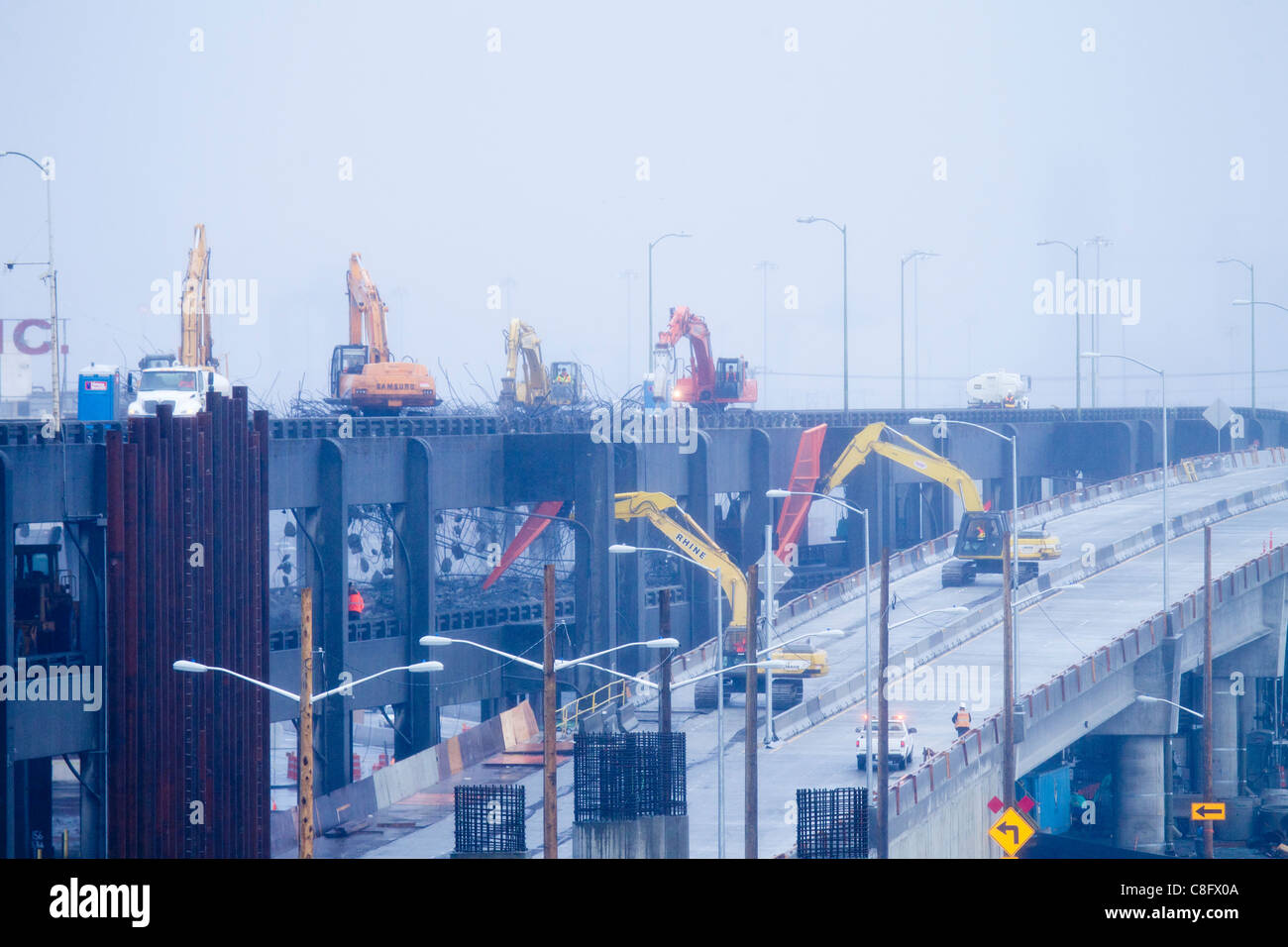 Construction on alaskan way viaduct hi-res stock photography and images ...