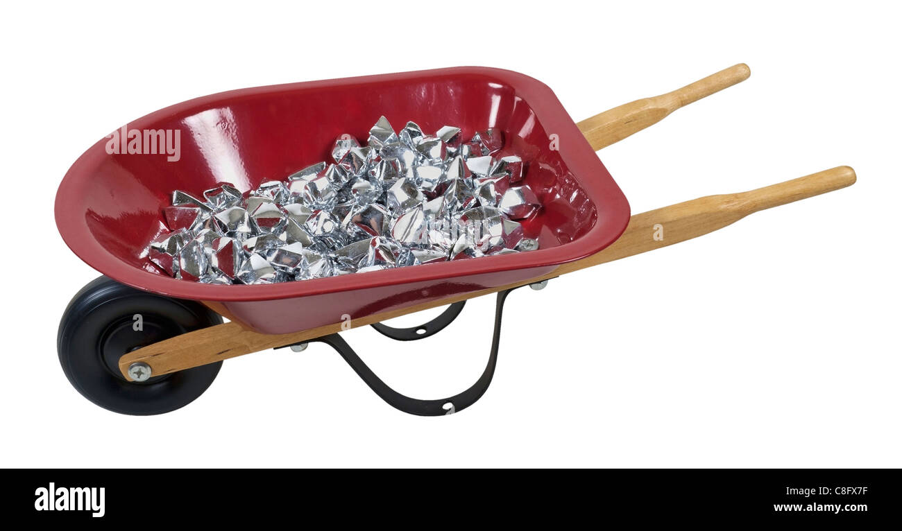 Silver wheelbarrow hi-res stock photography and images - Alamy