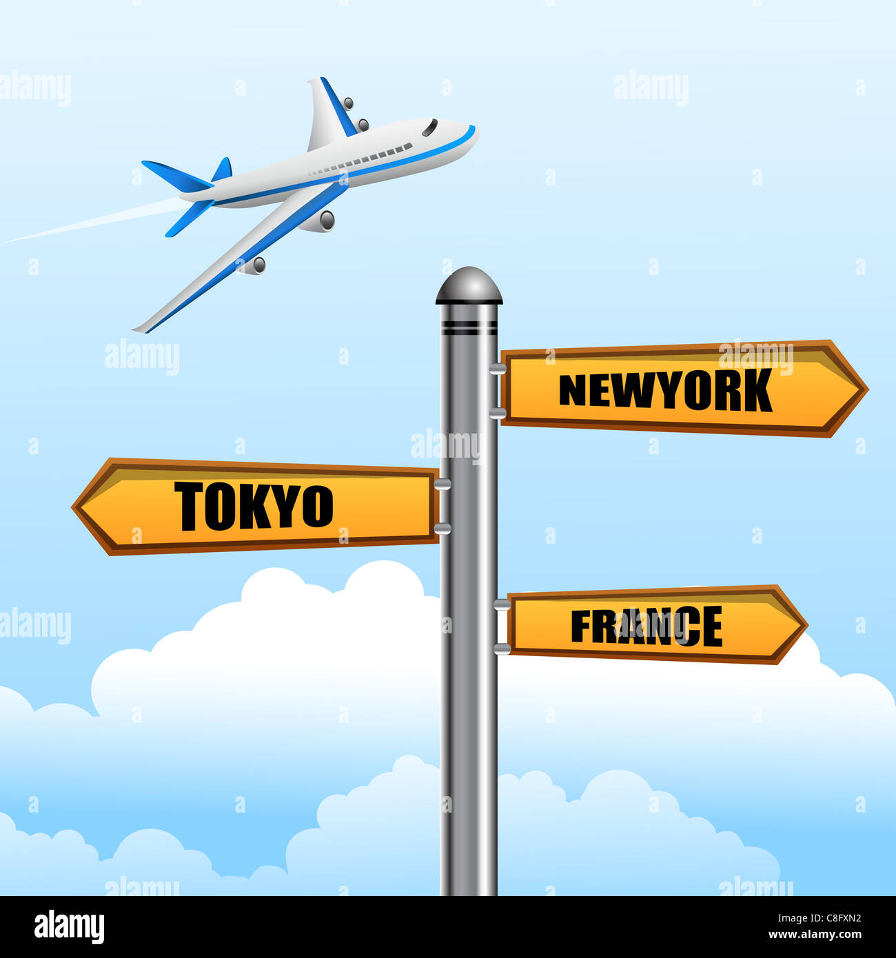illustration of world tour Stock Photo - Alamy