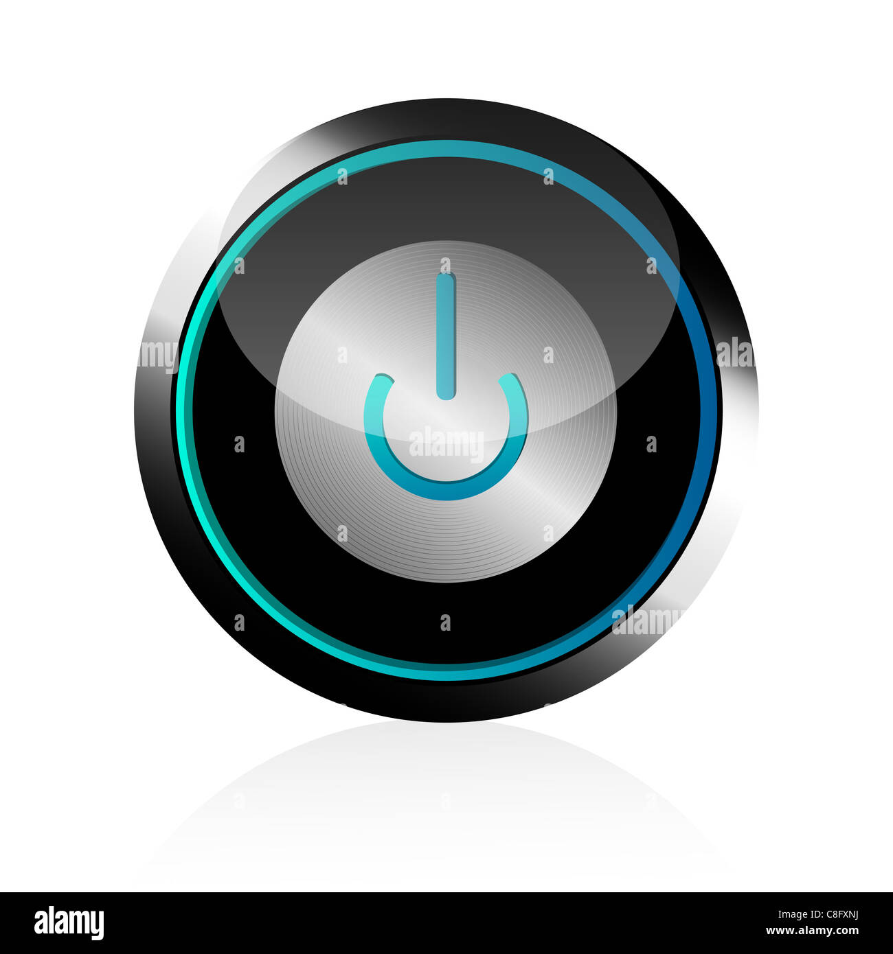 illustration of power button on isolated background Stock Photo - Alamy
