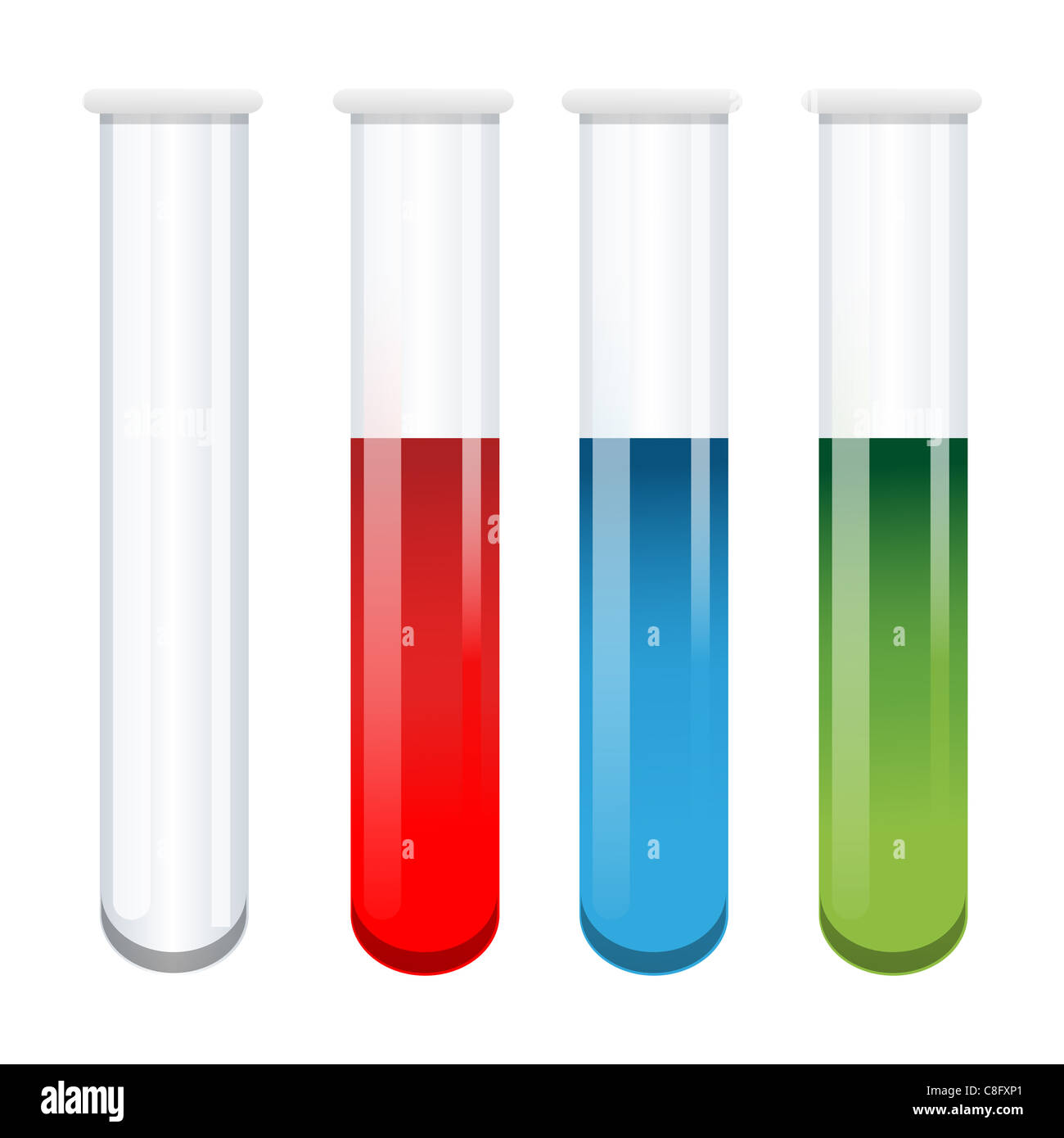 illustration of test tubes on white background Stock Photo - Alamy