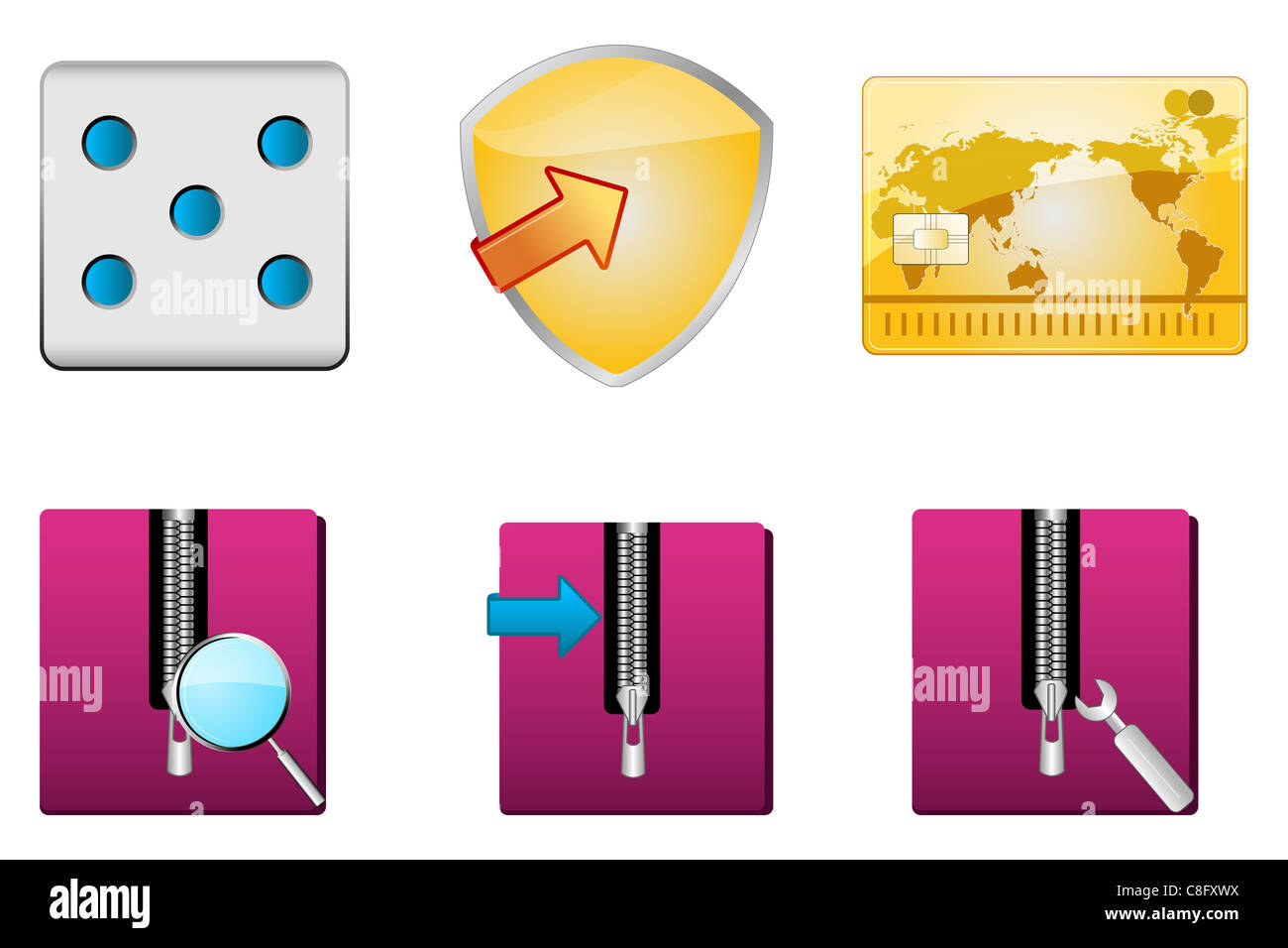 illustration of official symbols on white background Stock Photo - Alamy