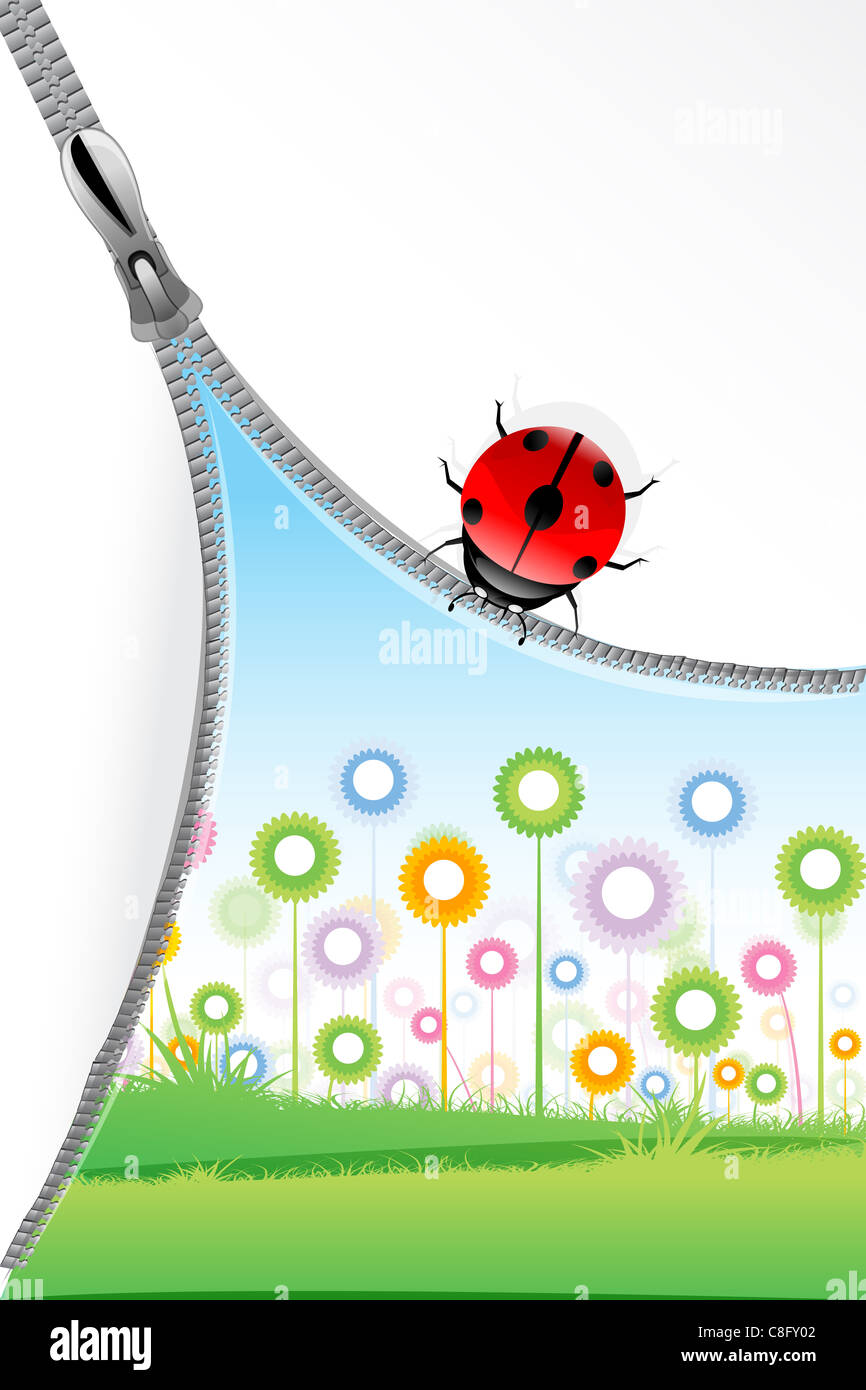 illustration of unzip natural background Stock Photo - Alamy