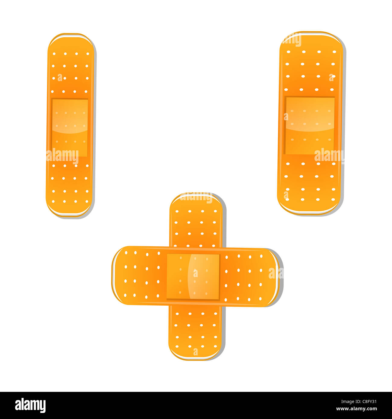 illustration of band aid on white background Stock Photo - Alamy
