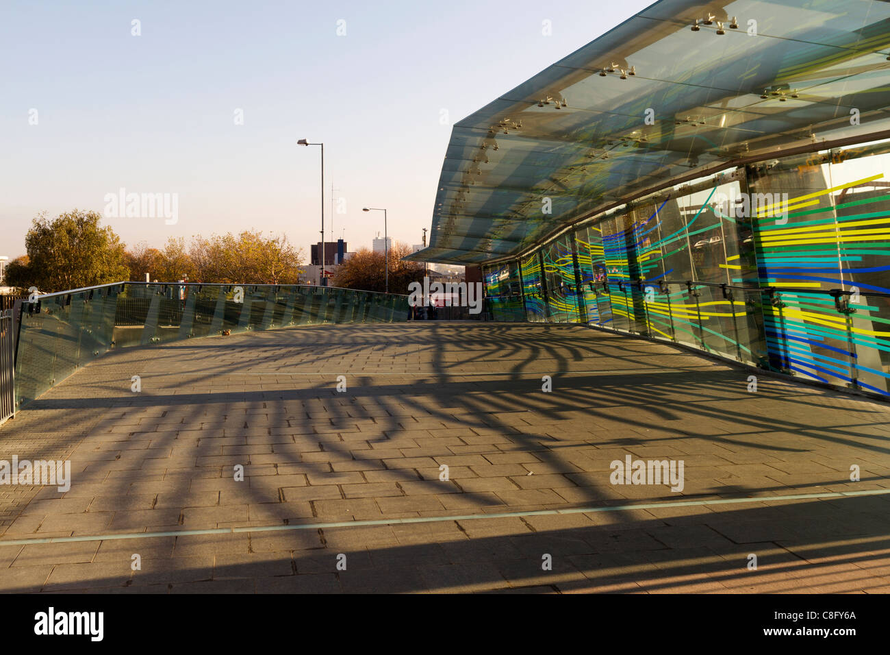 The new pedestrian foot bridge crossing the ringroad between the bus ...