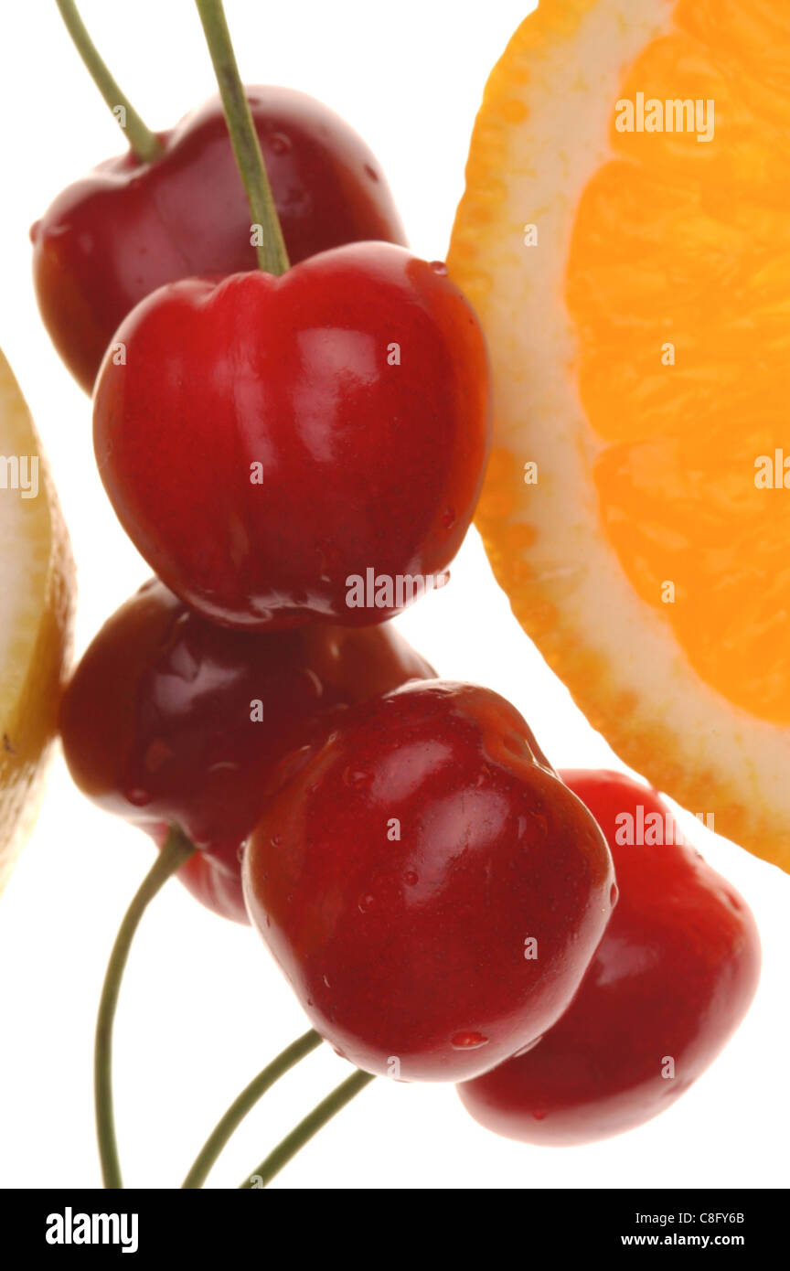 cherries with orange Stock Photo - Alamy