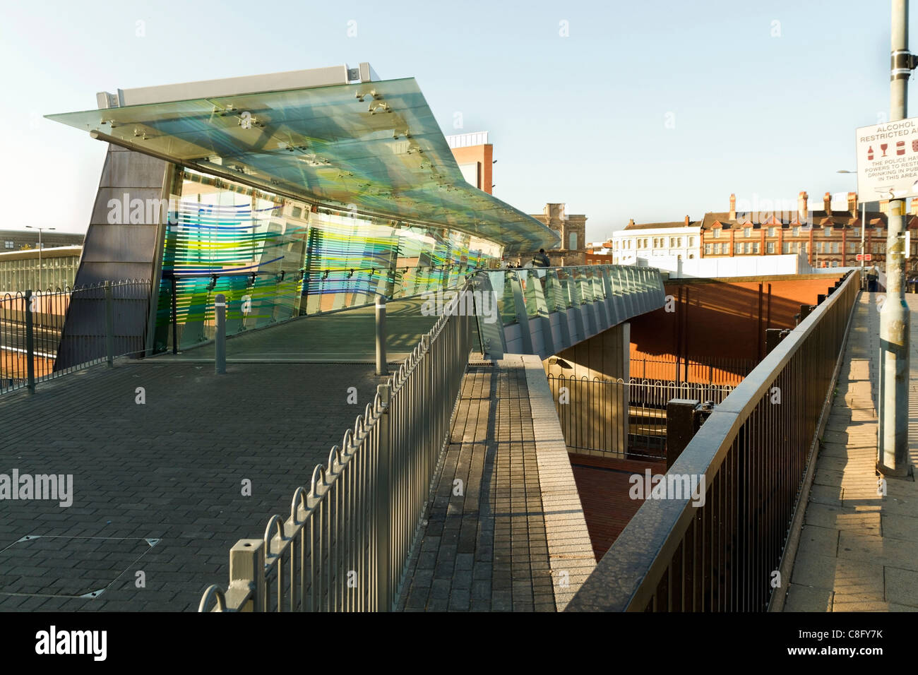 The new pedestrian foot bridge crossing the ringroad between the bus ...