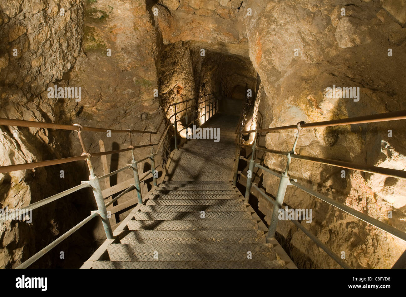 View of the ancient water channel called the “Warren’s Shaft" named ...