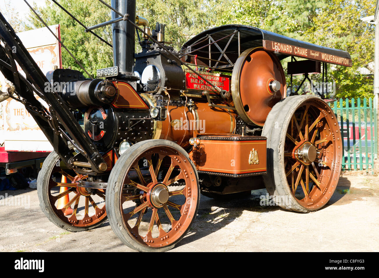 Large steam traction engine on display at a fair Stock Photo - Alamy