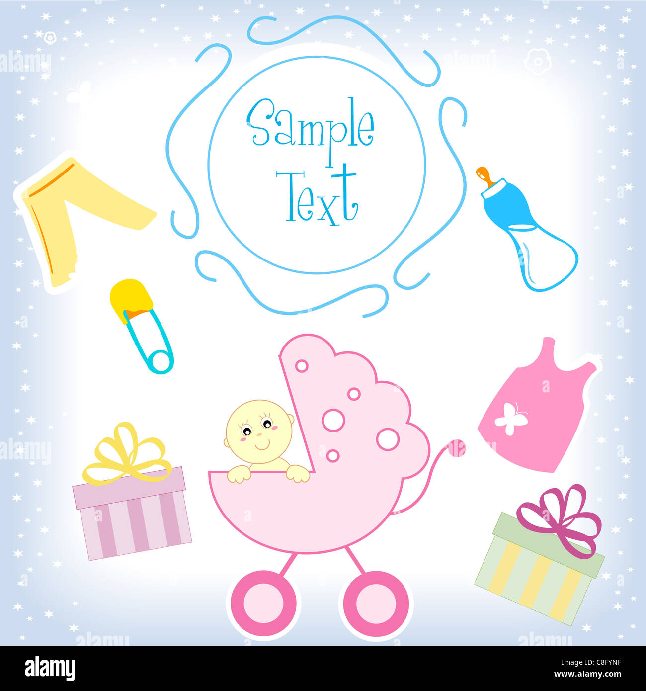 illustration of kids card Stock Photo - Alamy
