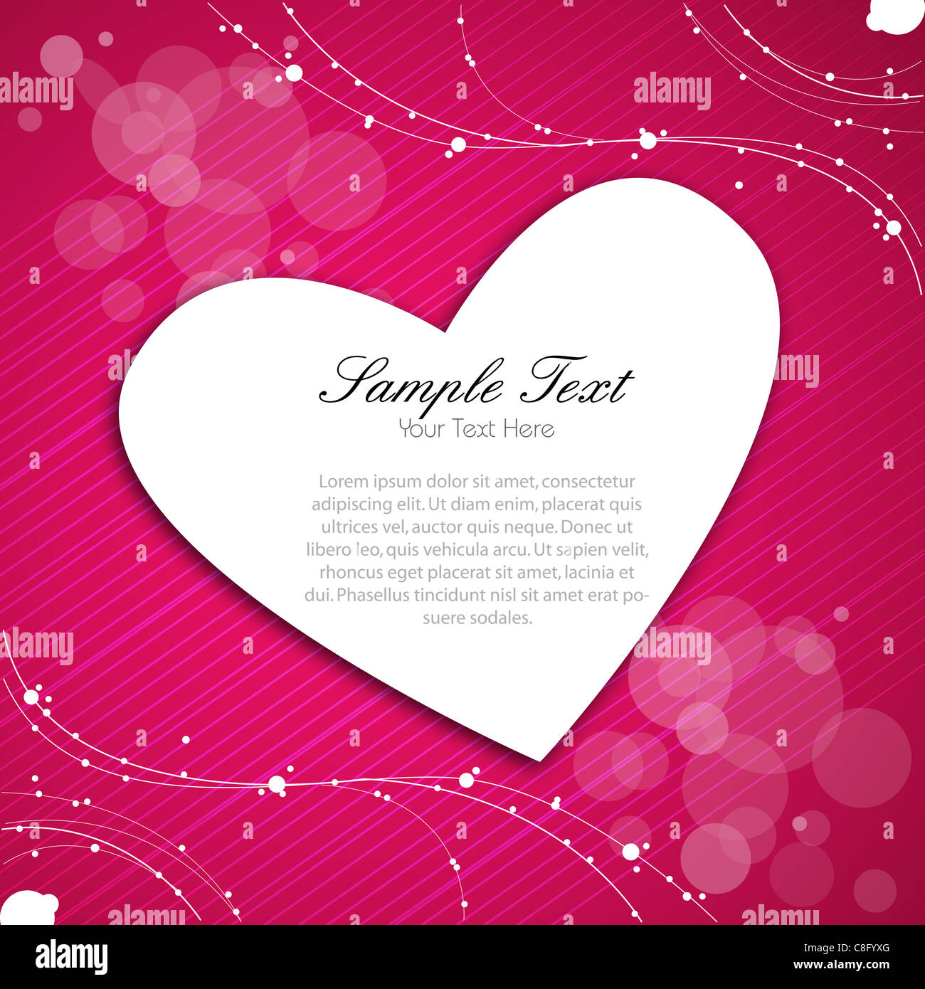 illustration of abstract valentine card Stock Photo - Alamy