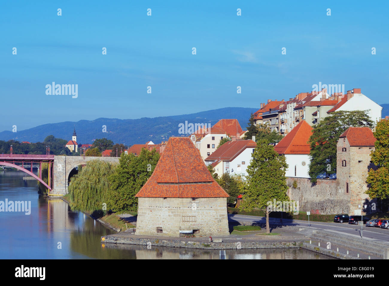 Old town by the river Drava in Maribor, Slovenia Stock Photo - Alamy