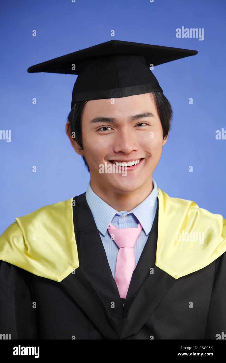 Portrait of a male graduate Stock Photo - Alamy