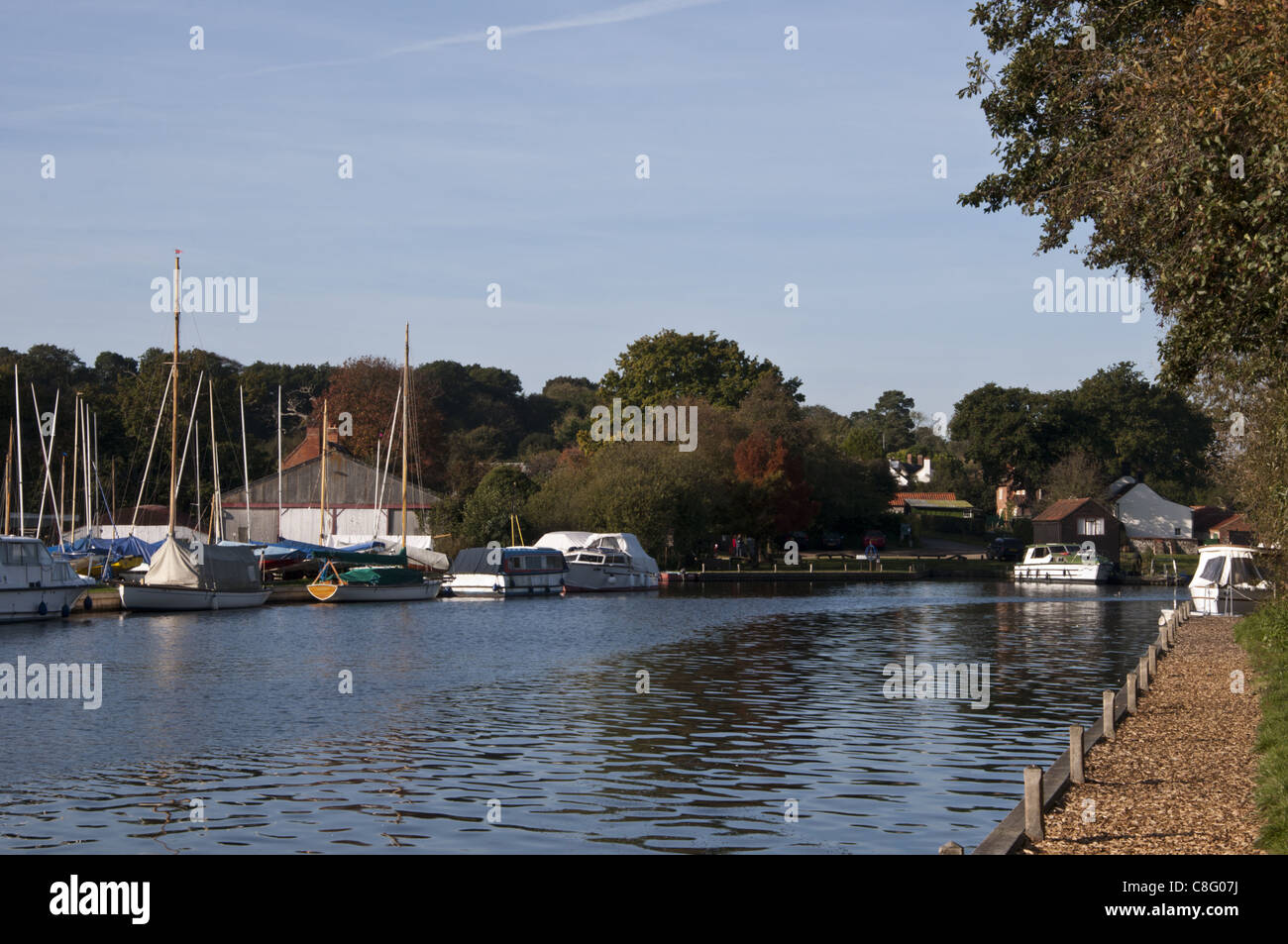 Barton Turf Staithe Norfolk Broads Stock Photo - Alamy
