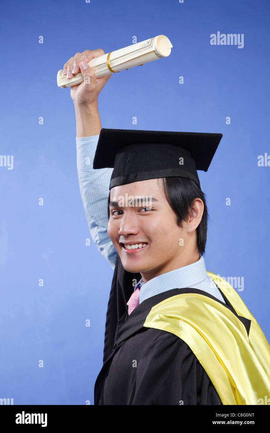 man with the diploma Stock Photo - Alamy