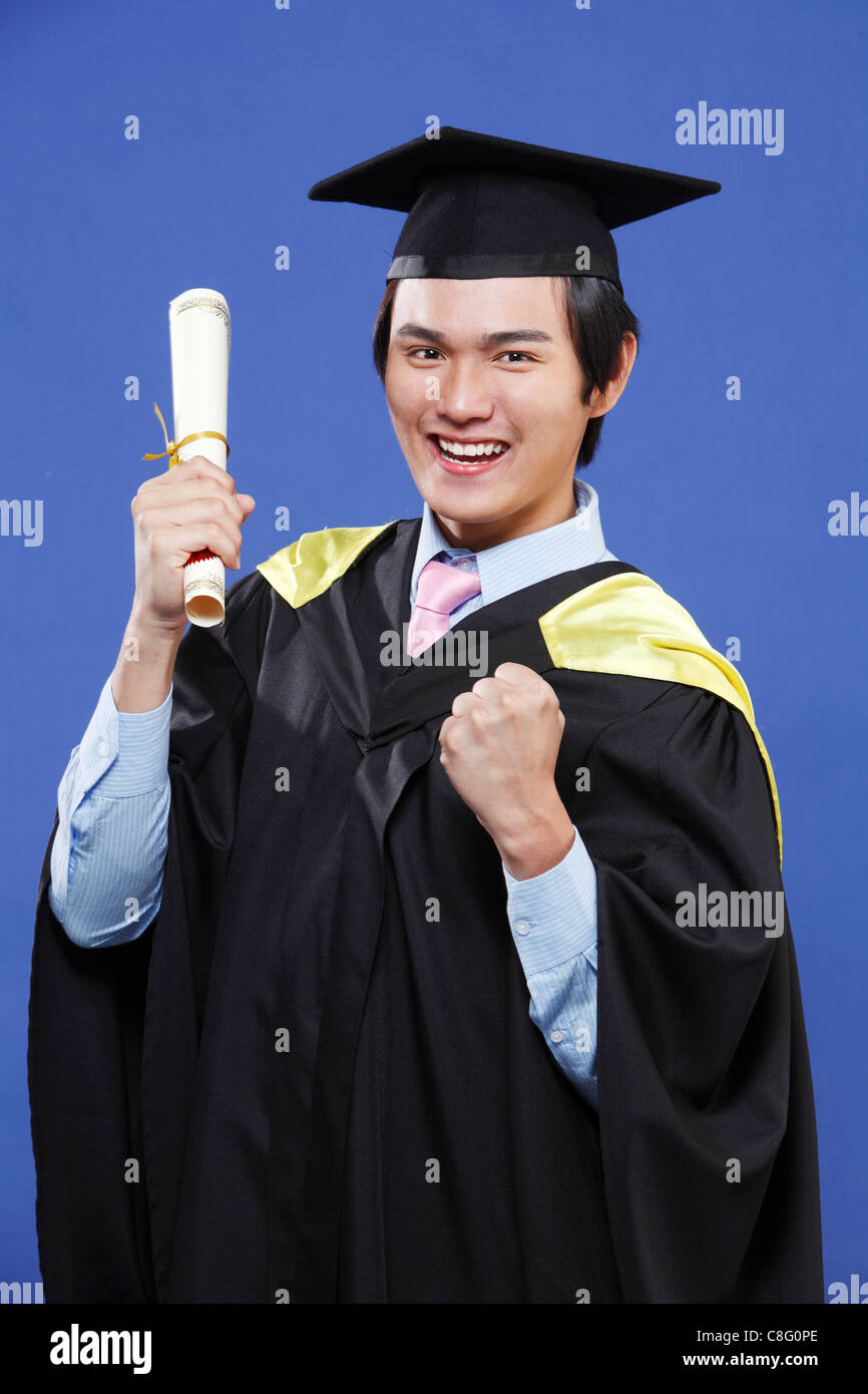 man with the diploma Stock Photo - Alamy