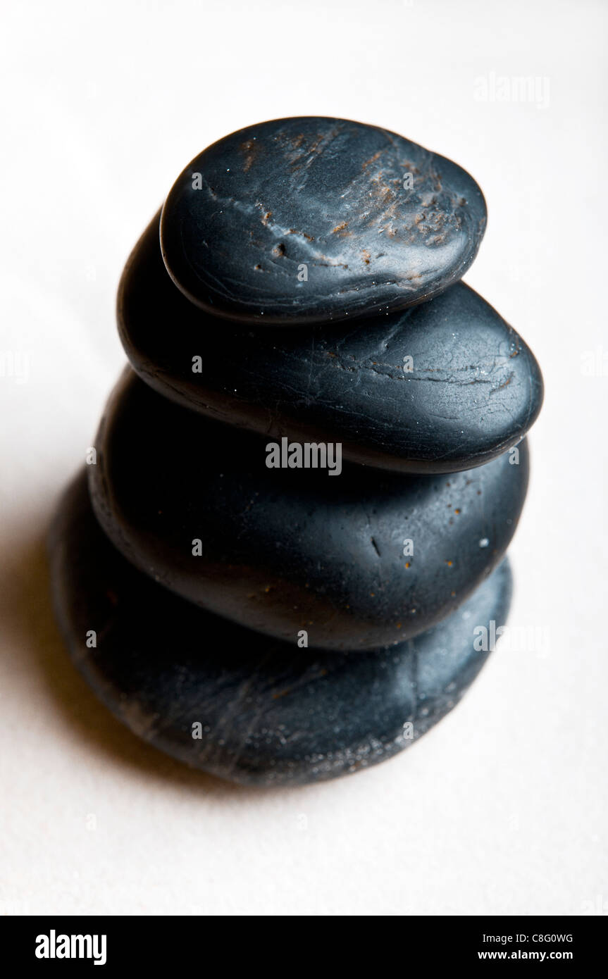 stack of black stones Stock Photo - Alamy