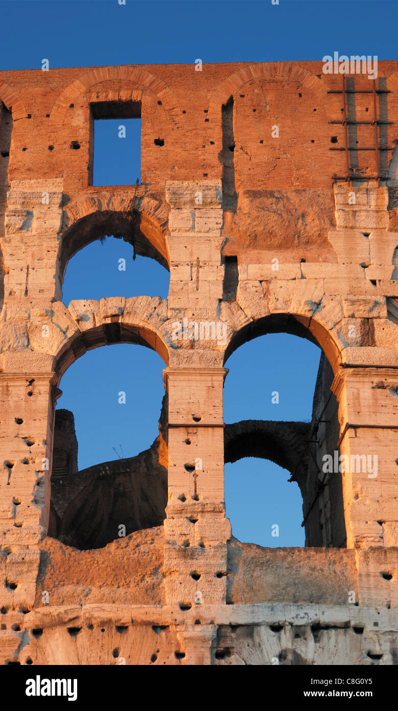 The crimson Colosseum, place of bloody hand-to-hand fight of the Roman ...