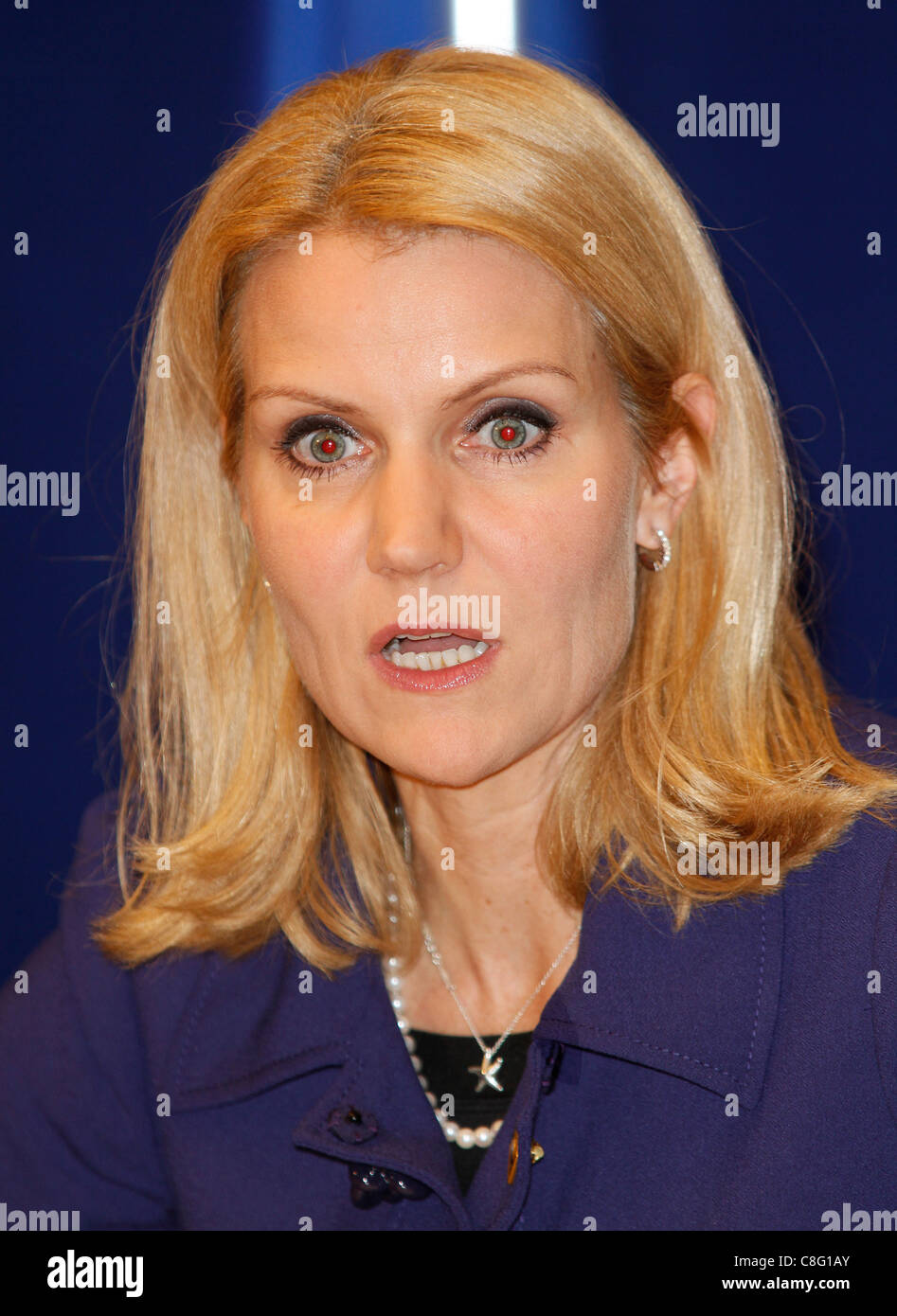 Helle thorning schmidt prime minister denmark hi-res stock photography ...