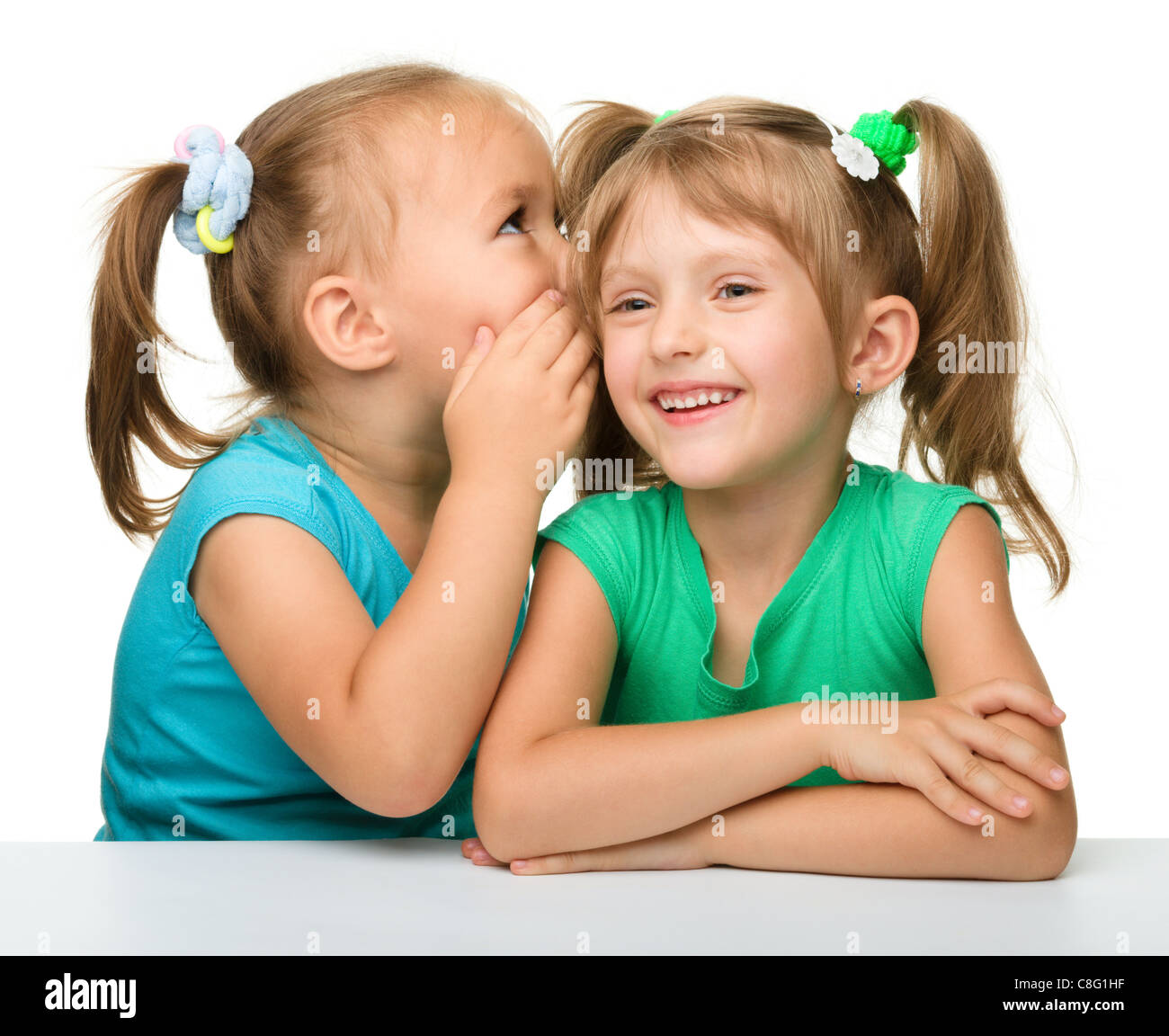 Two children speaking isolated hi-res stock photography and images - Alamy