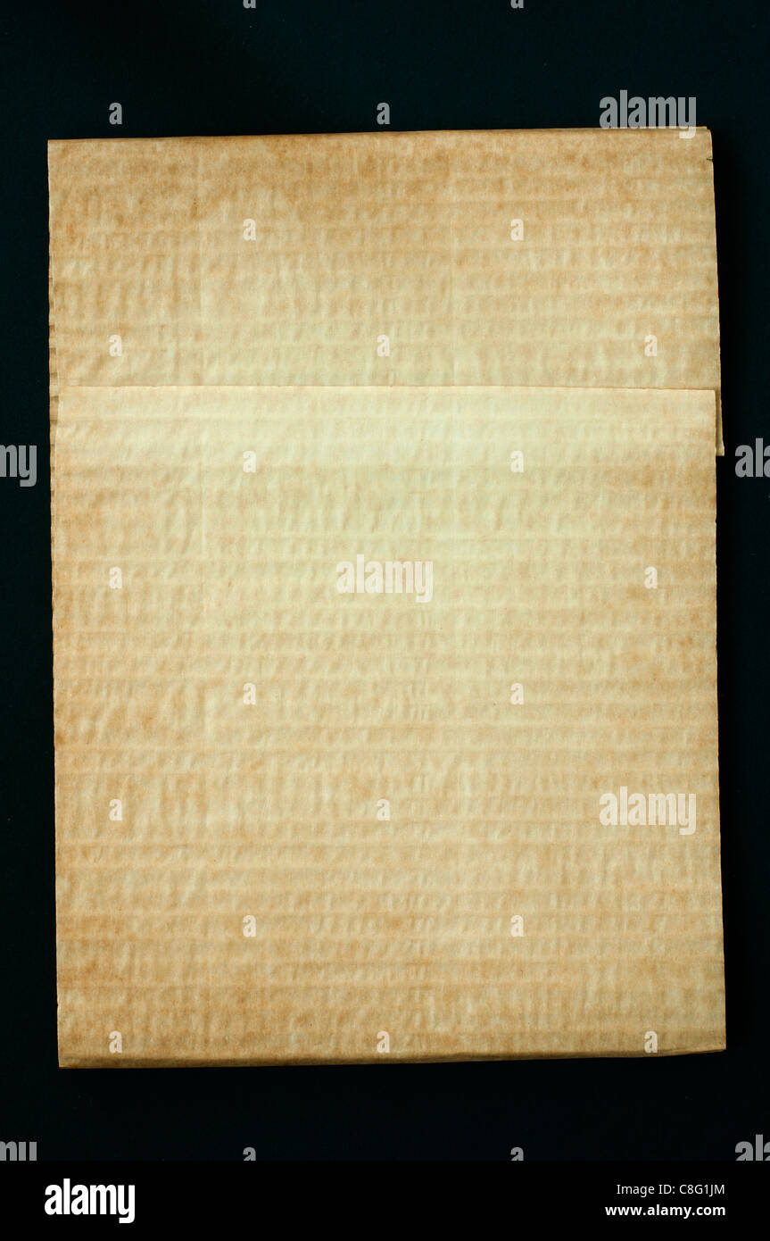 Old worn paper folded and wrinkled Stock Photo - Alamy