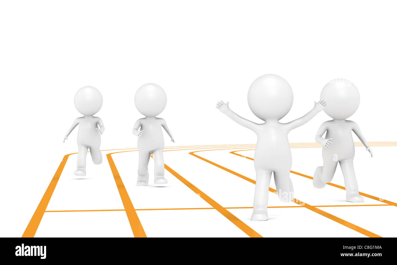 Finish line champion win Cut Out Stock Images & Pictures - Alamy