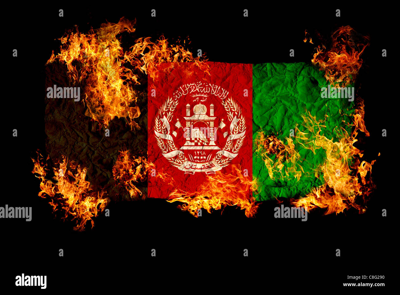 National symbols and flag of Afghanistan Stock Photo - Alamy