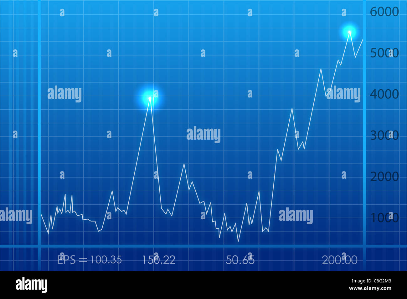 illustration of abstract business growth graph Stock Photo - Alamy