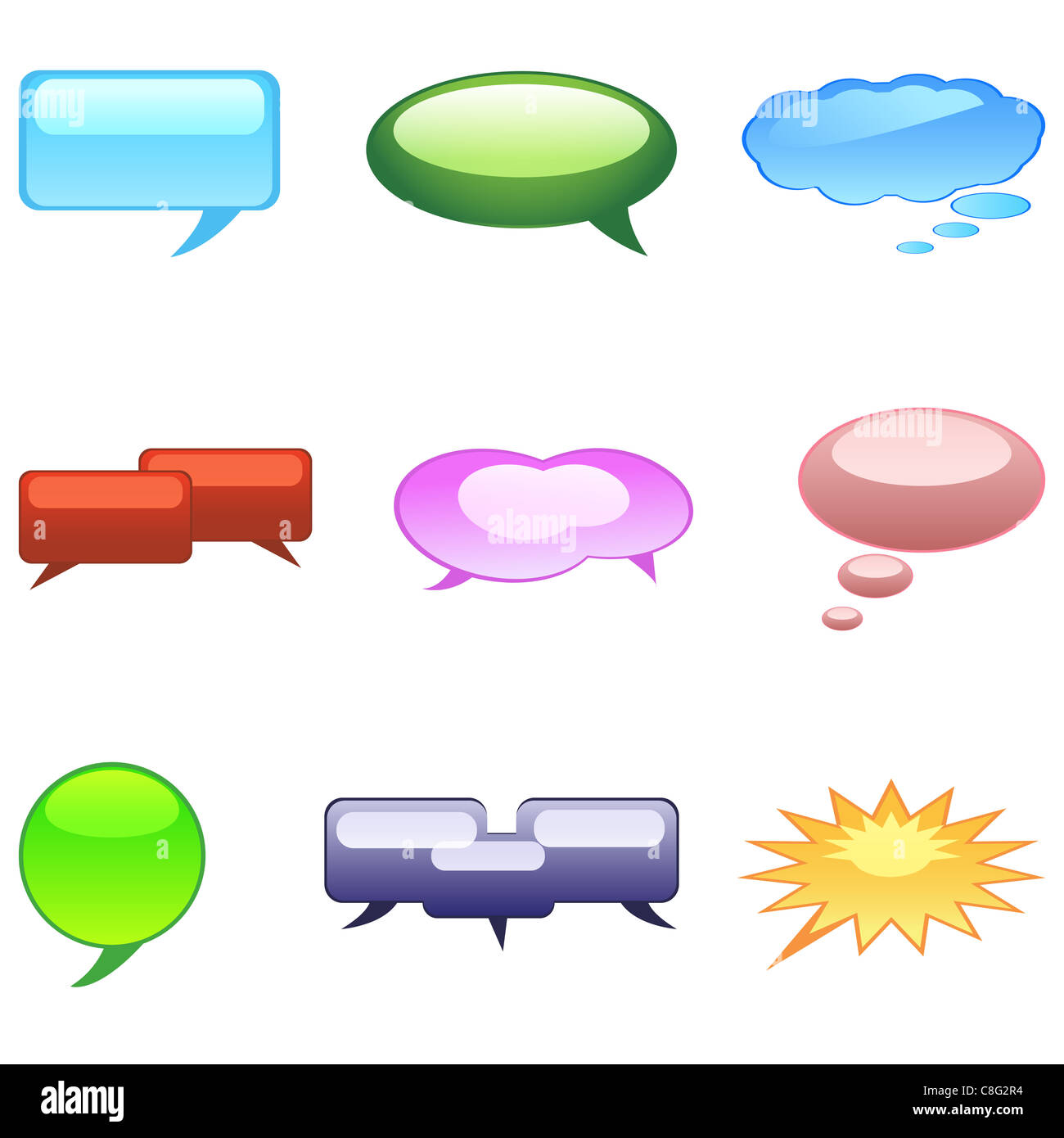 illustration of dialog bubble on white background Stock Photo - Alamy