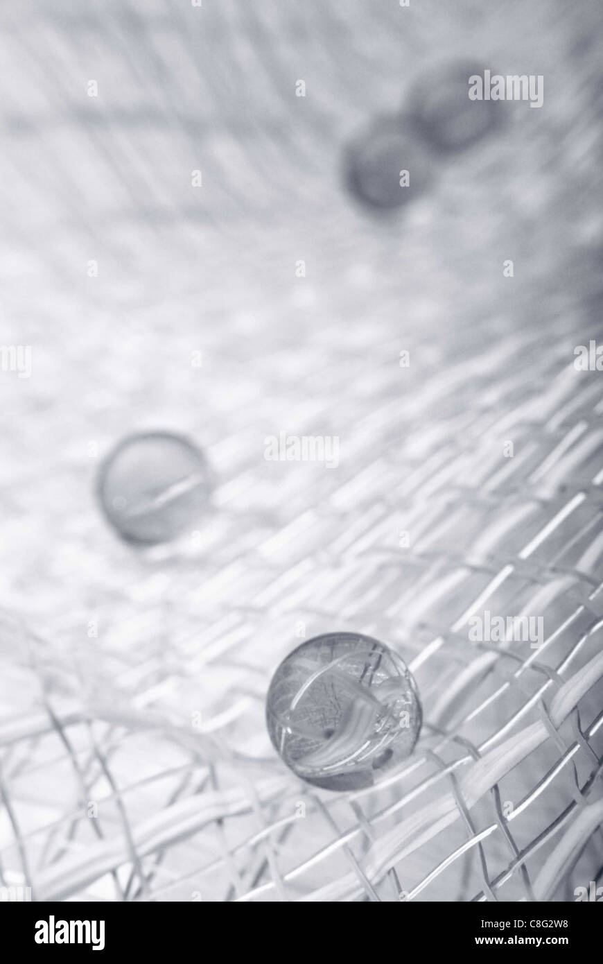 blue abstract balls on network. Macro Stock Photo - Alamy