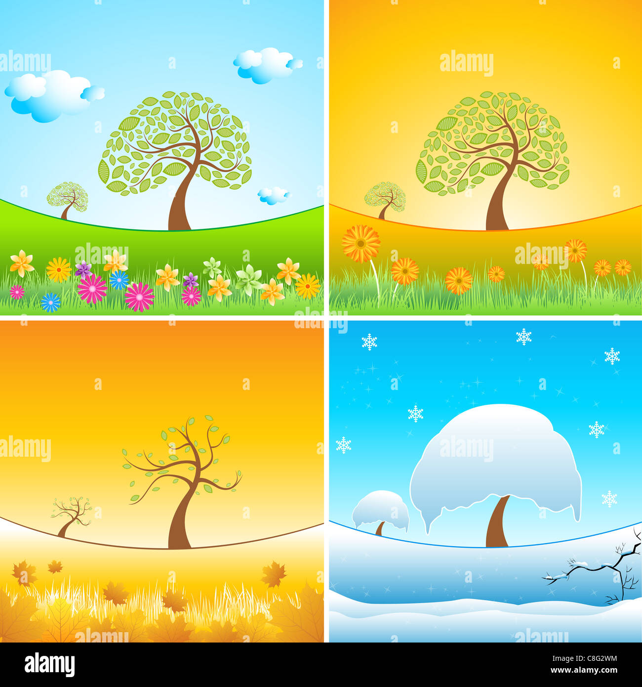 illustration of types of weather Stock Photo - Alamy