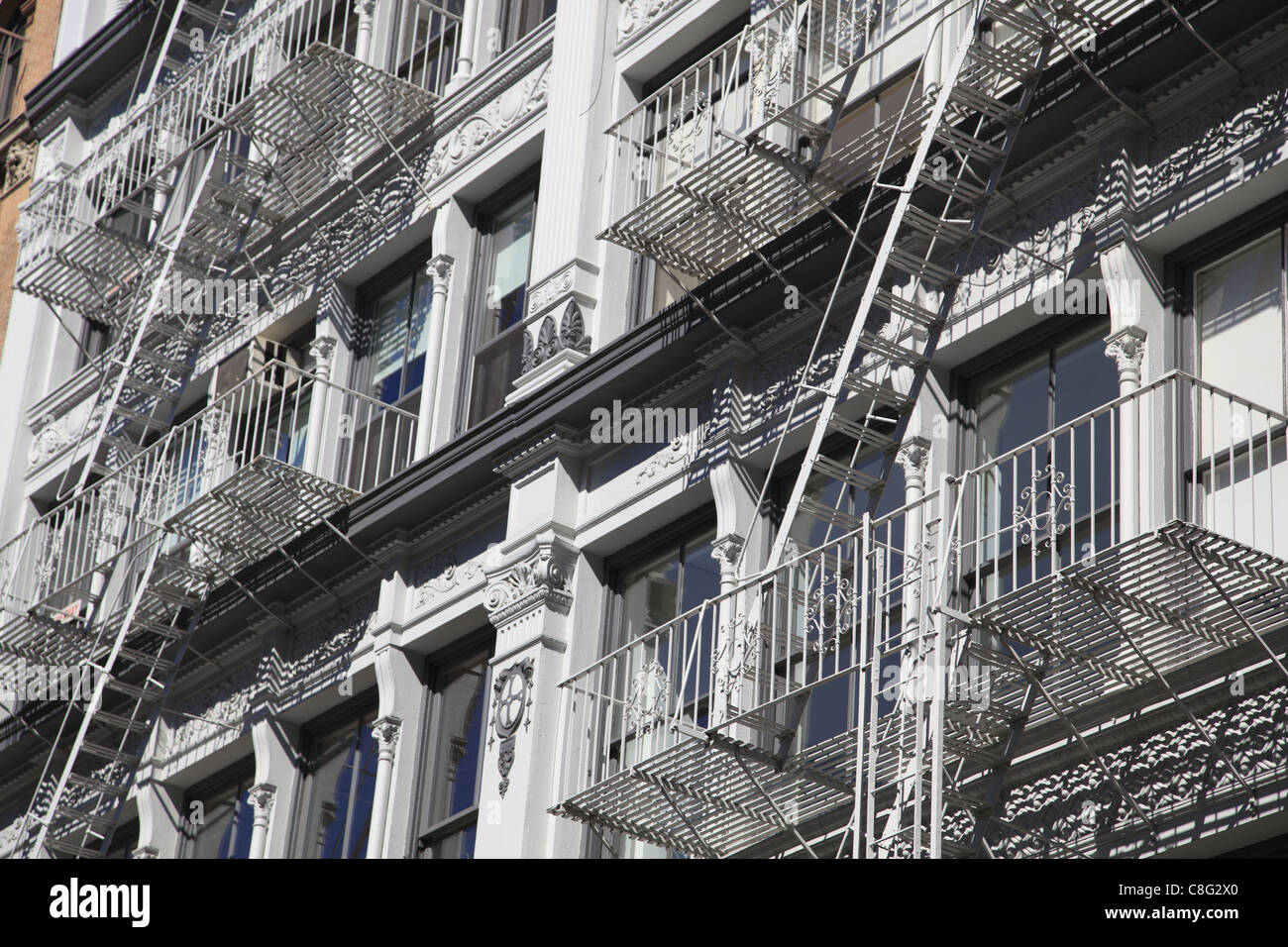 Fire escapes, Soho, Manhattan, New York City, USA Stock Photo - Alamy