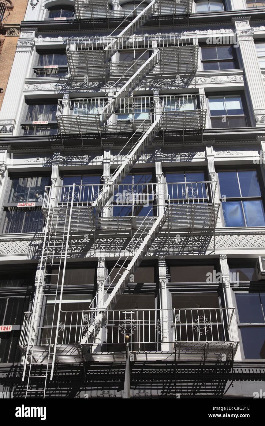 Fire escapes, Soho, Manhattan, New York City, USA Stock Photo - Alamy