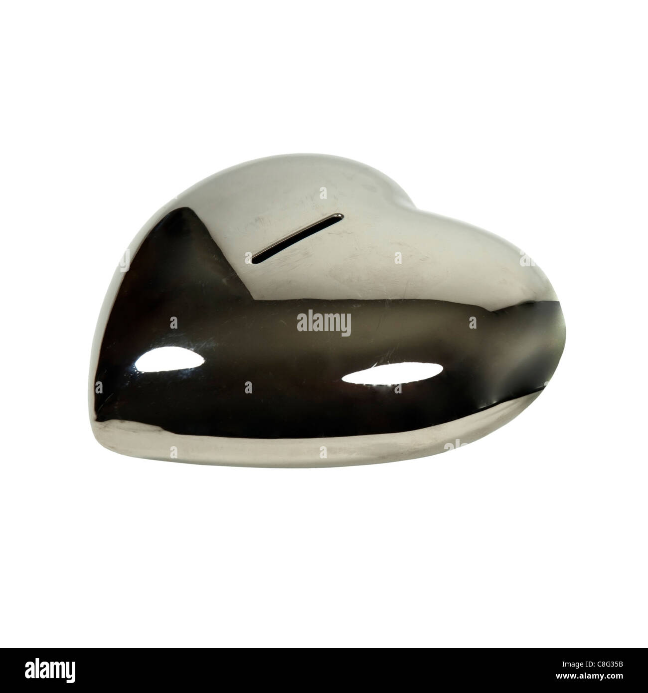 Large antique silver savings bank for keeping change close to your ...