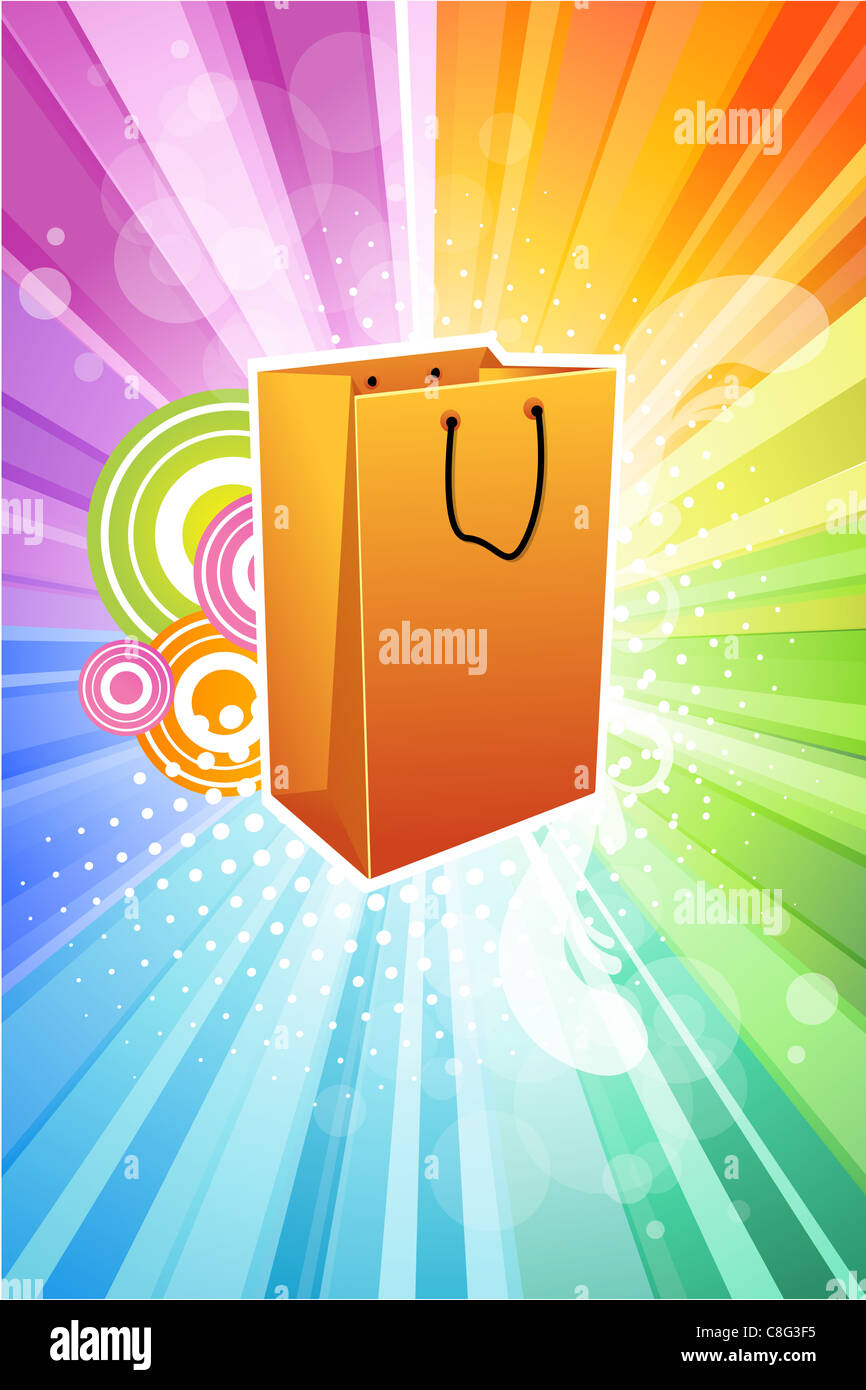illustration of abstract shopping bag Stock Photo - Alamy
