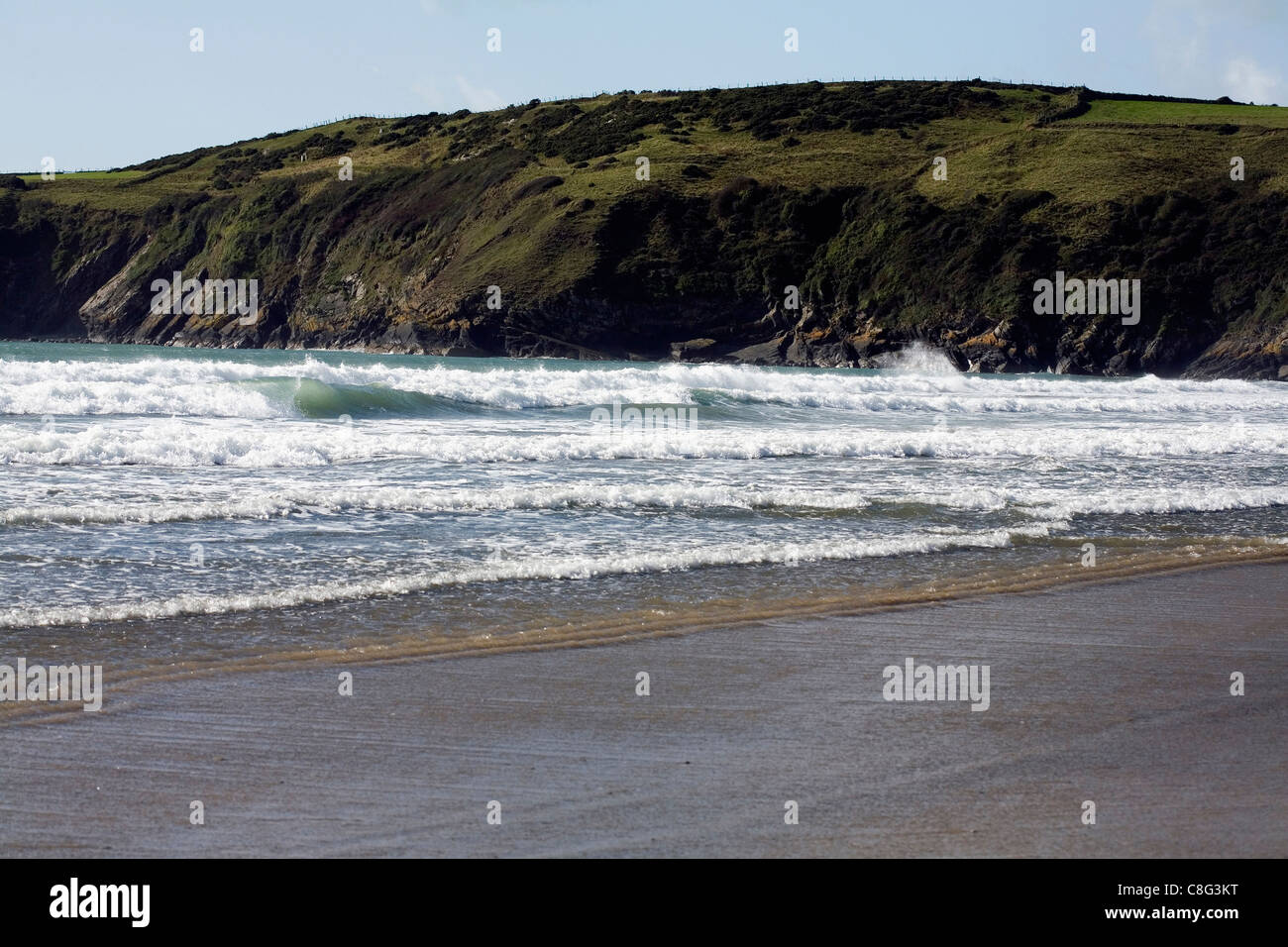 The sandy beach at Aberdaron LLeyn Peninsula Gwynedd Wales Stock Photo ...