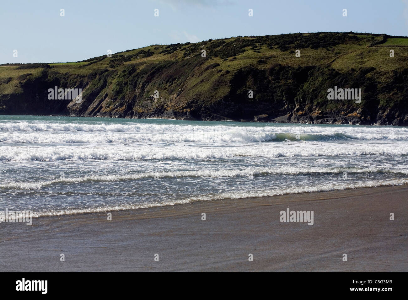 The sandy beach at Aberdaron LLeyn Peninsula Gwynedd Wales Stock Photo ...