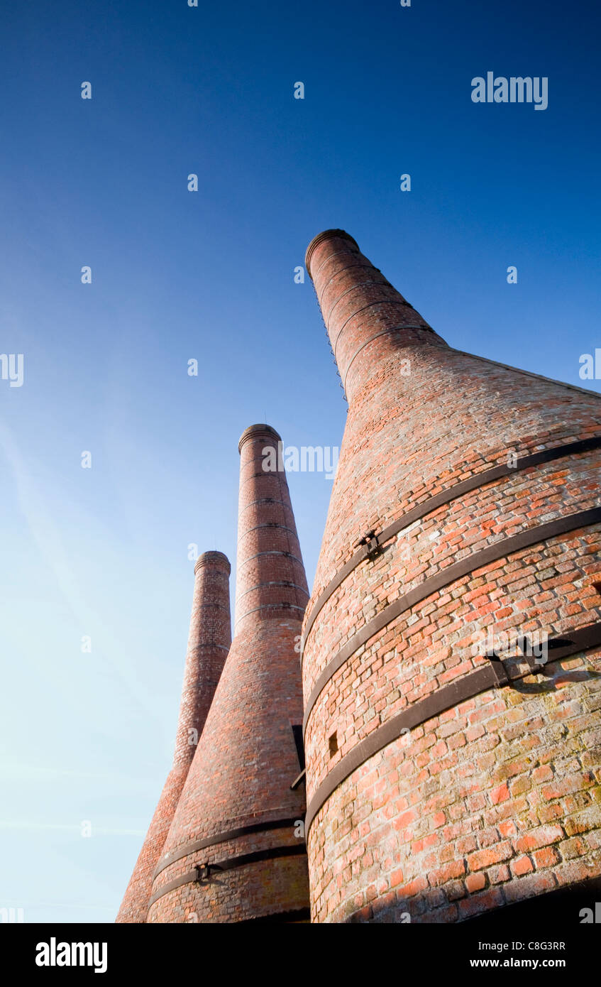 Brick building tall chimneys hi-res stock photography and images - Alamy