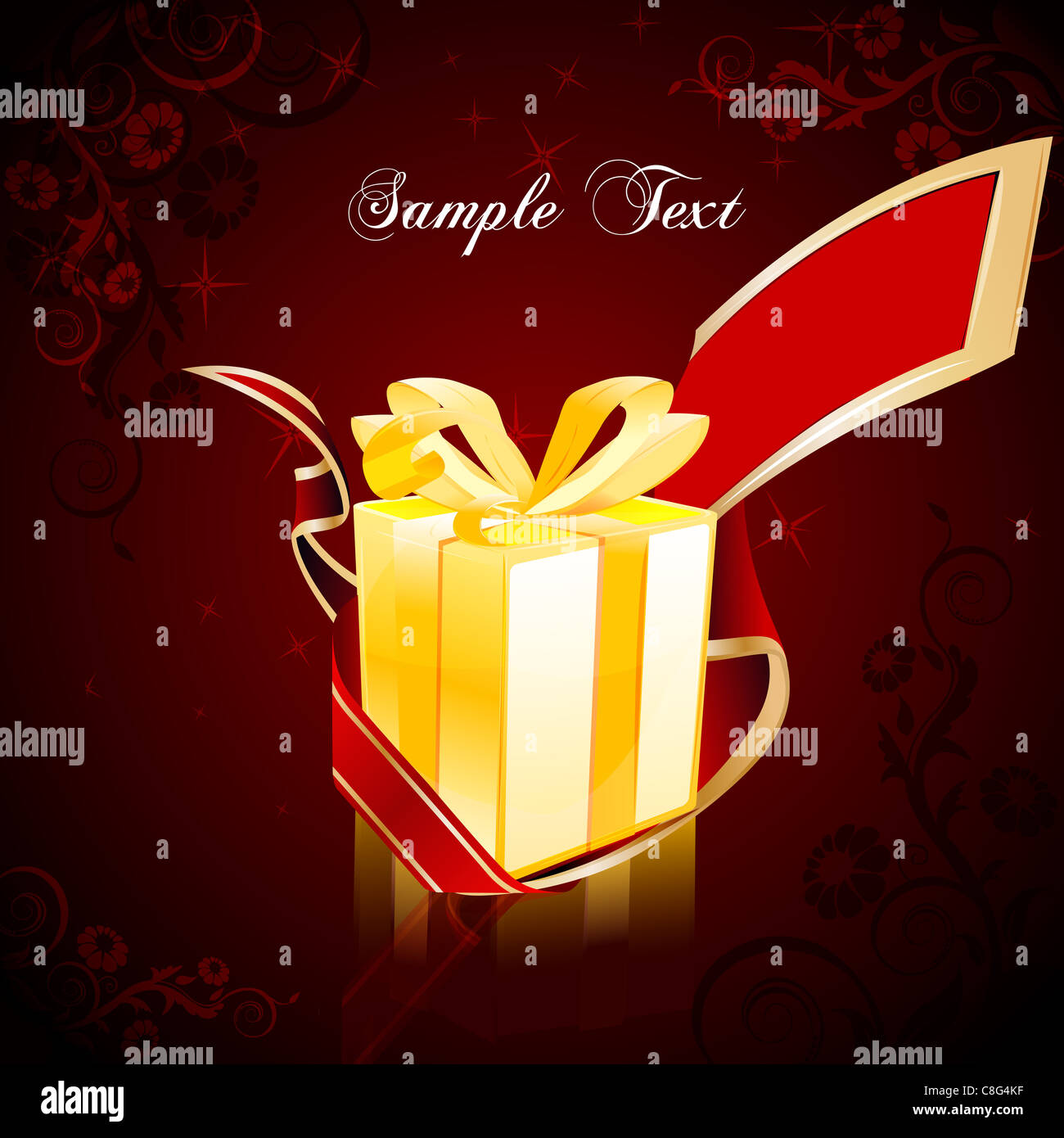 illustration of abstract birthday card Stock Photo - Alamy