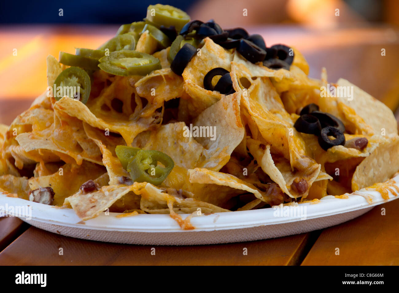 Nachos for a starter outside lunch Stock Photo - Alamy