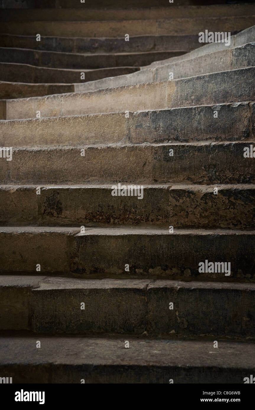 Worn stone steps hi-res stock photography and images - Alamy