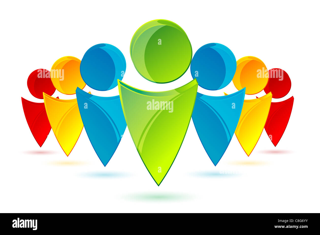 illustration of leadership on isolated background Stock Photo - Alamy